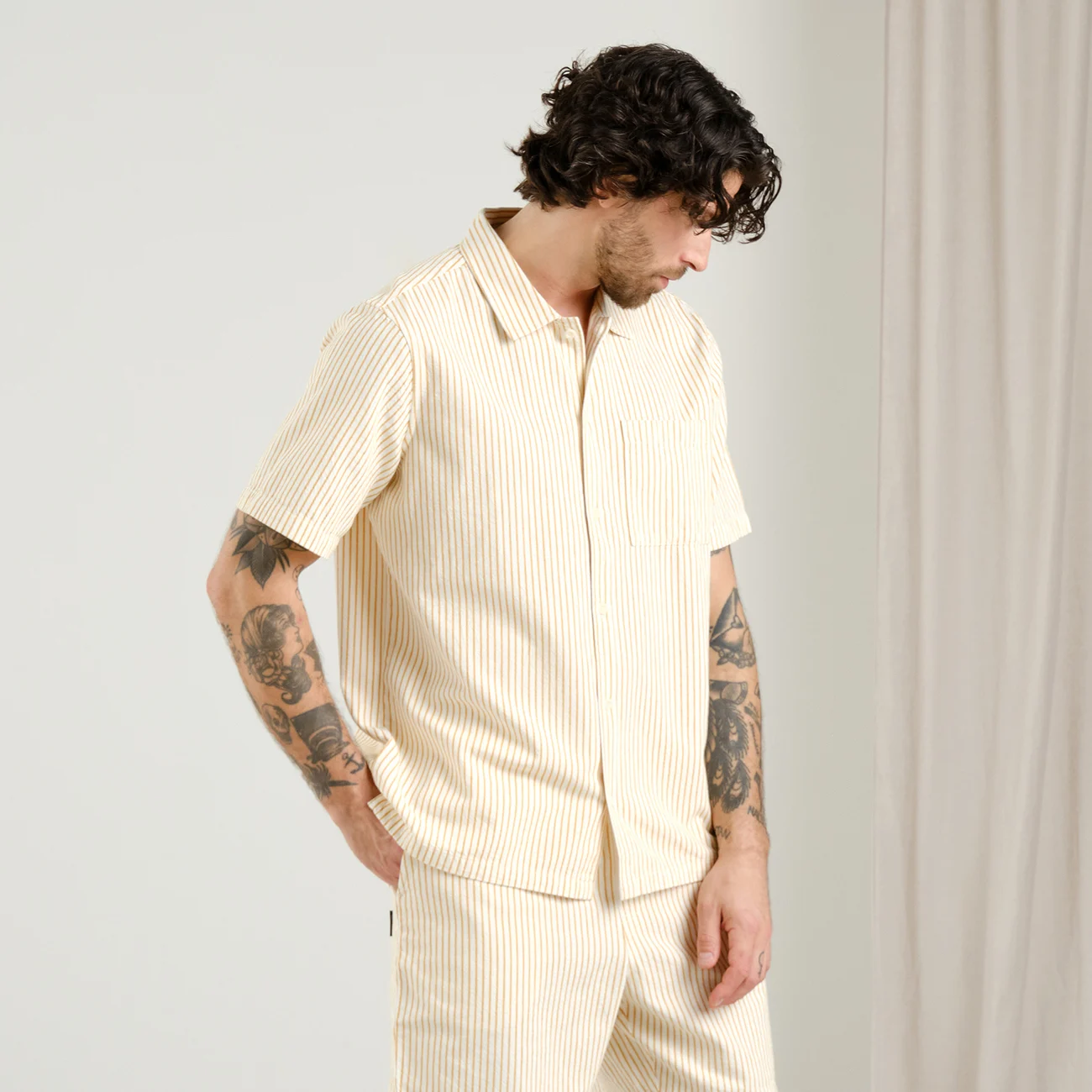 Shirt Brantevik Work Stripe - Yellow | Goopy by Spot